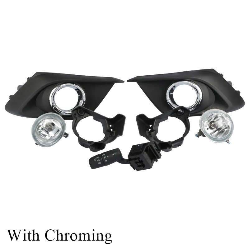 Для Mazda 3 Axela 2014 2015 2016, передний бампер, противотуманная фара, комплект модификации противотуманной фары с выключателем света, хромированная крышка With Chroming