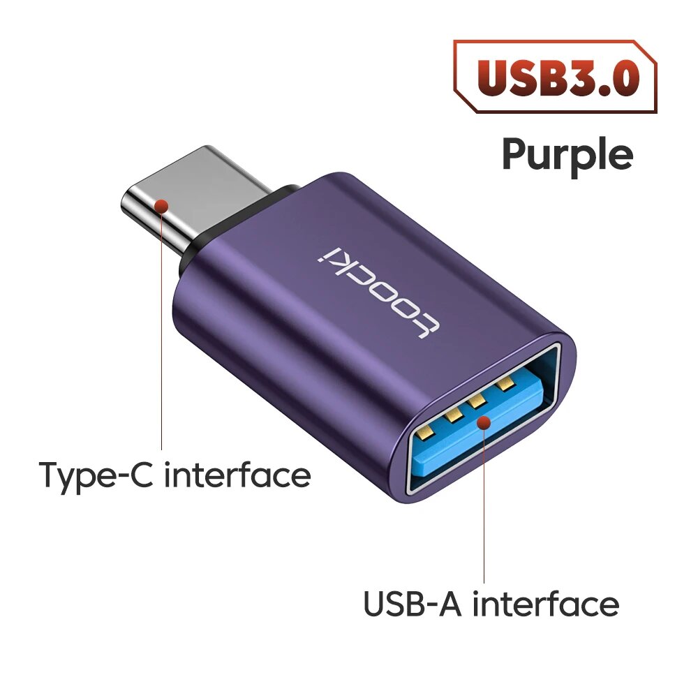 Toocki OTG USB 3.0 To Type C Адаптер Micro To Type C «папа» на USB 2.0 «мама» Конвертер для Macbook Xiaomi Samsung OTG Разъем