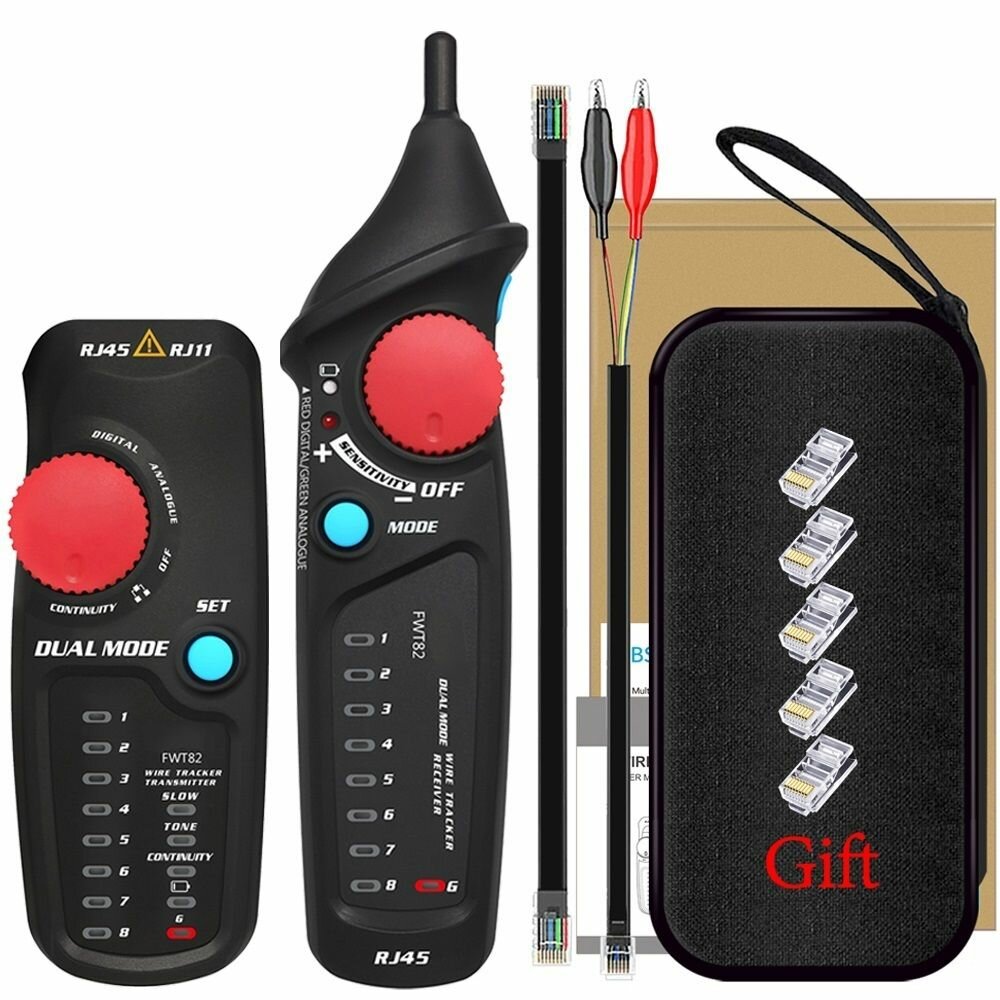 Кабельный тестер-трассоискатель LAN (RJ11, RJ45), интернет кабеля.