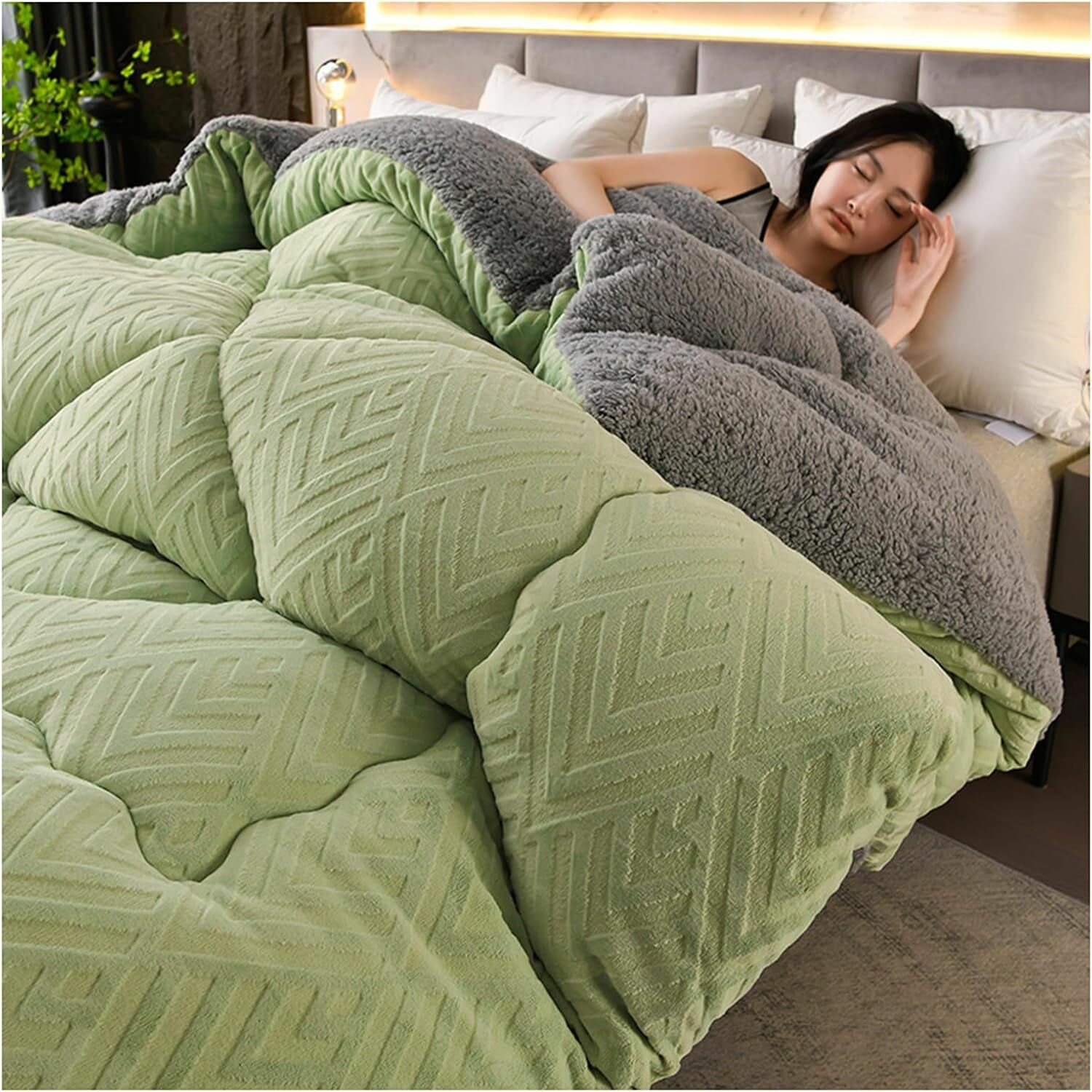 Теплое кашемировое одеяло, утолщенное двустороннее плюшевое одеяло