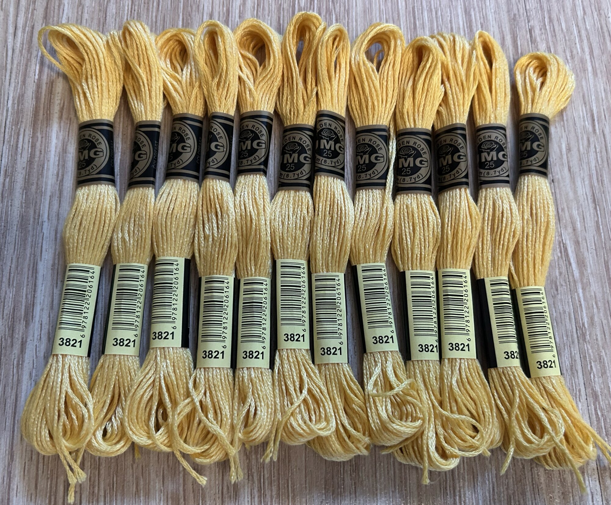 Нитки для вышивания JMC мулине (150-3866) 100% полиэфир 12 штук x 8 м