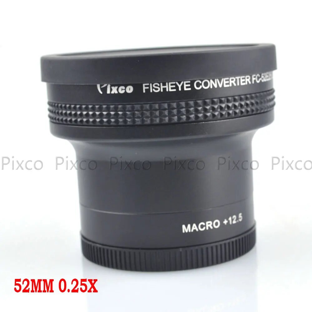 Pixco 52 мм 0.25X Супер Макро широкоугольный объектив рыбий глаз для Canon NIKON PENTAX Сони