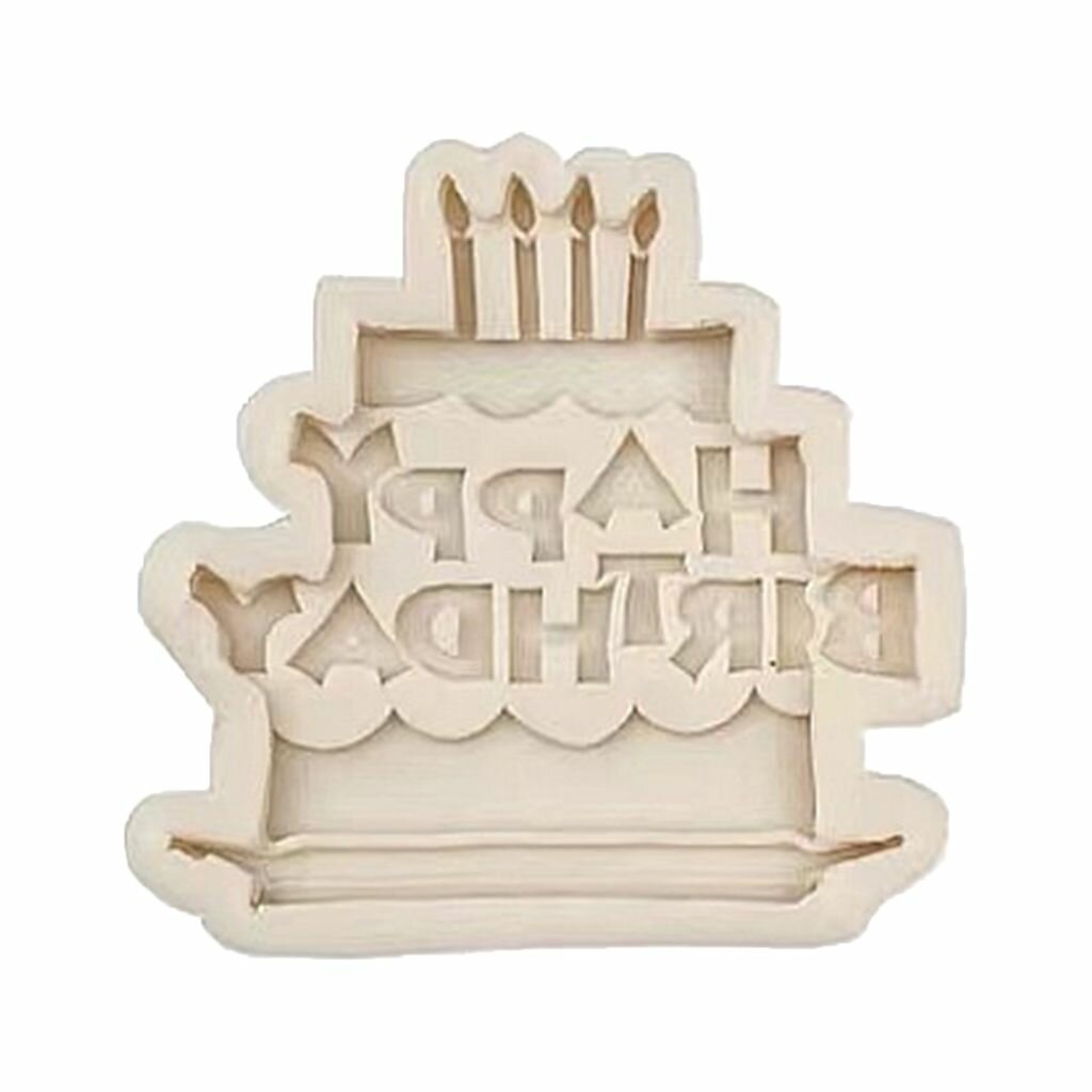 Английские буквы с днем рождения силиконовая форма (случайный цвет)