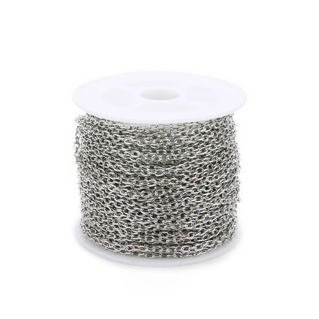 Металлические цепи SAUVOO для рукоделия 6x7.8mm, Rhodium