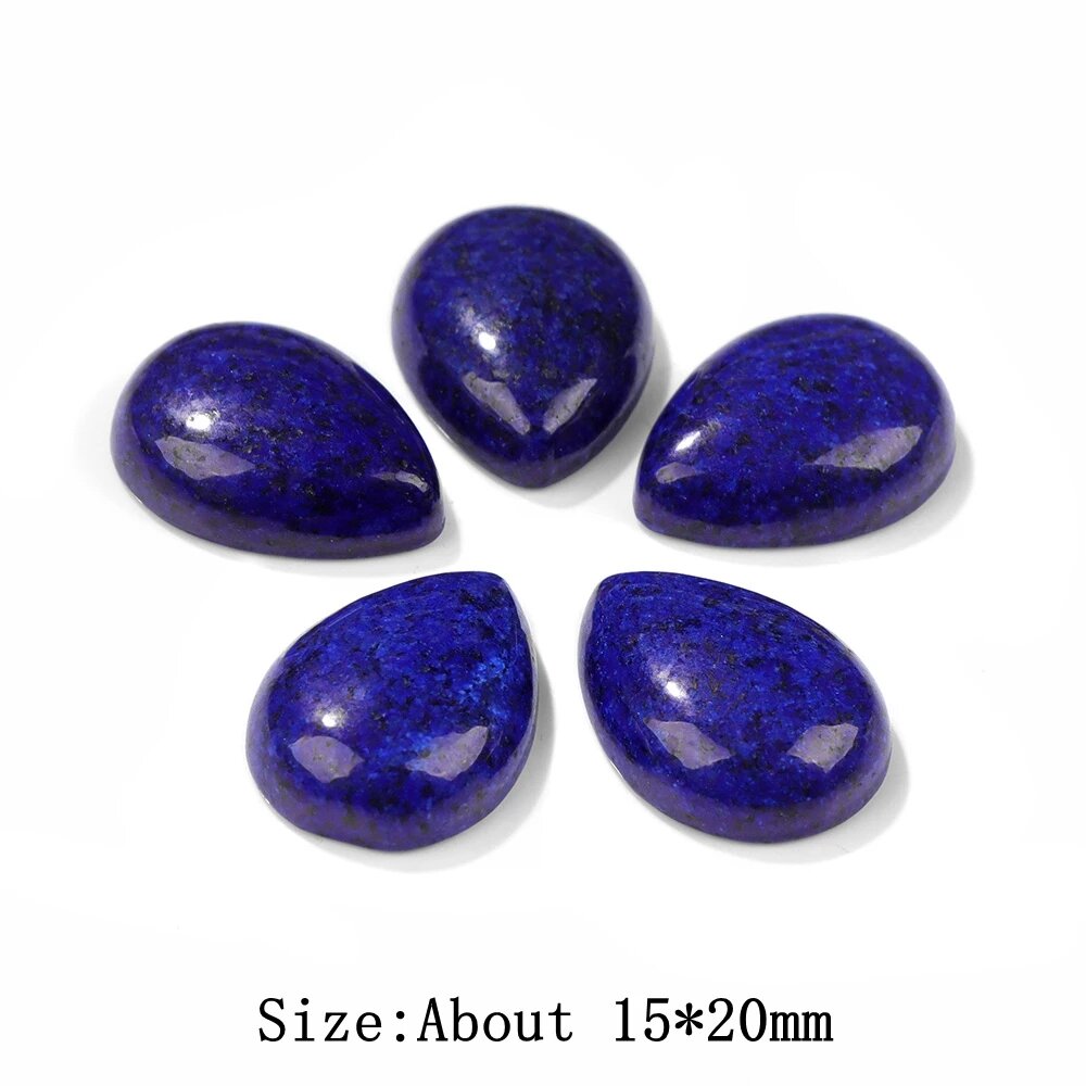 Кабошоны из натуральных камней RISYF 10 штук Фиолетовый, 5 Pieces, 28. Lapis Lazuli