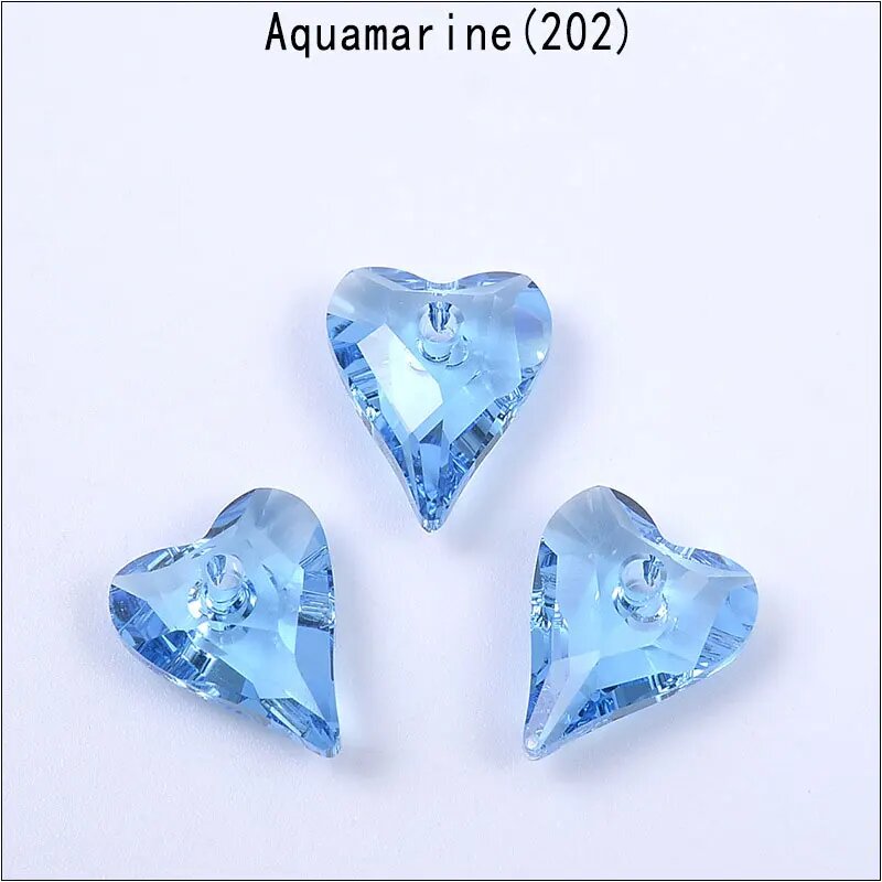 Оригинальные кристаллы Австрия 6240 бусины сердце 12mm-6240, Aquamarine 202