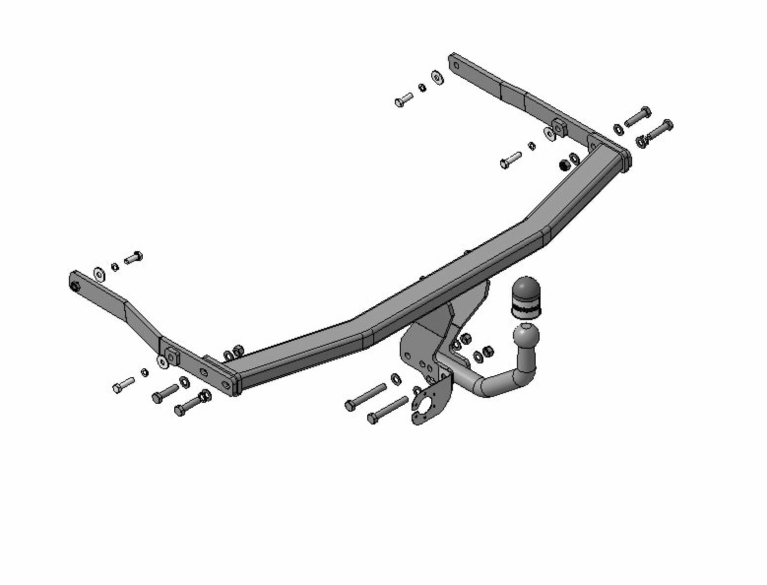 Фаркоп с эл-кой Smart для Renault Megane (оцинкованный шар)(паспорт и сертификат в комплекте) 91708-A. Motodor