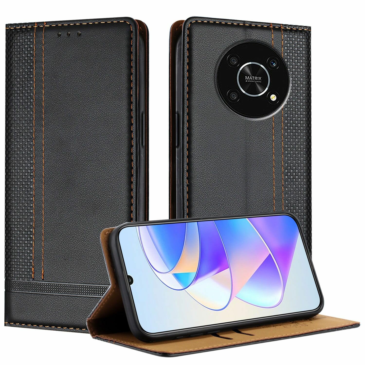 Чехол для Honor X9 Стильный кожаный чехол Флип-топ Магнитное закрытие