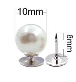 Броши-пуговицы из искусственного жемчуга (30 шт.) 30pcs 10mm