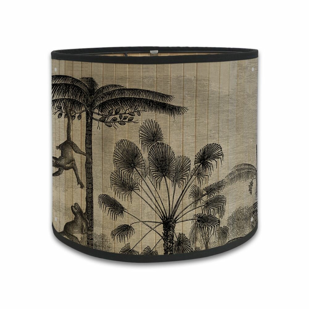 Барабанный абажур для настольной лампы торшера люстры, винтажный с рисунком птиц, сменный плафон, размер 30x30x30 см