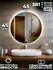 Зеркало GoldBasket, круглое, с LED-подсветкой, сенсорное включение 45 см