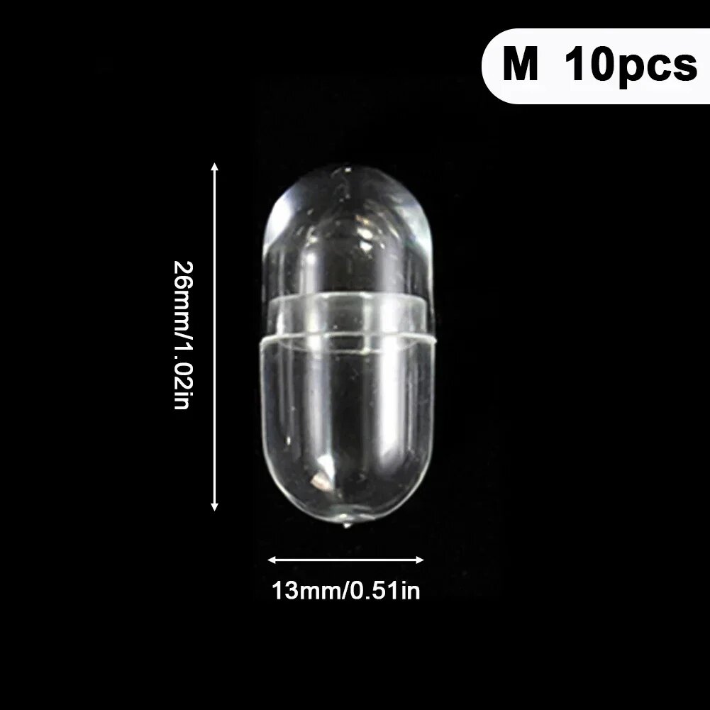 Пустые капсулы eelhoe, прозрачные, набор из 10 штук M