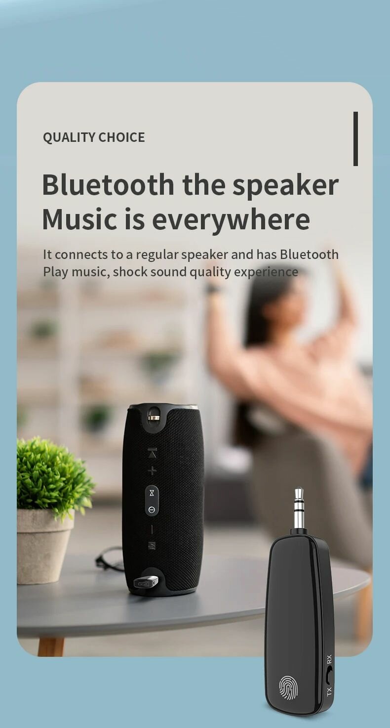 Адаптер М03 Bluetooth 5.2 трансмиттер/ресивер — фото 1