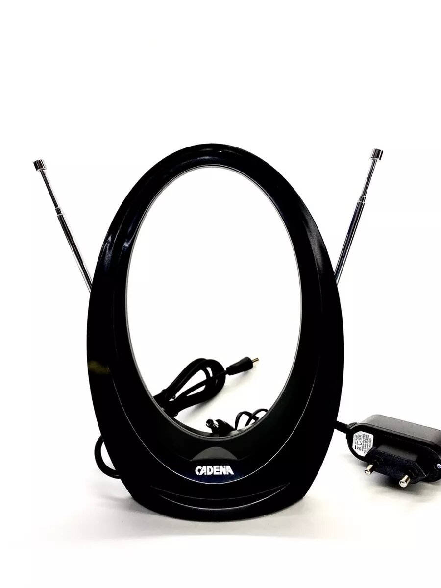 Комнатная антенна CADENA AV-6015, DVB-T, активная, усиление 30, с блоком питания