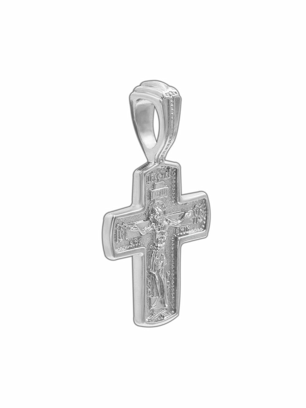 Крестик, серебро, 925 проба, родирование