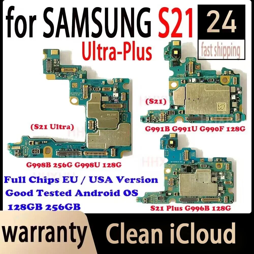 Материнская плата 512G 256G 128G для Samsung Galaxy S21 Ultra G998B G998U S21-G990F G991B G991U S21 Plus G996B G996U, материнская плата Android