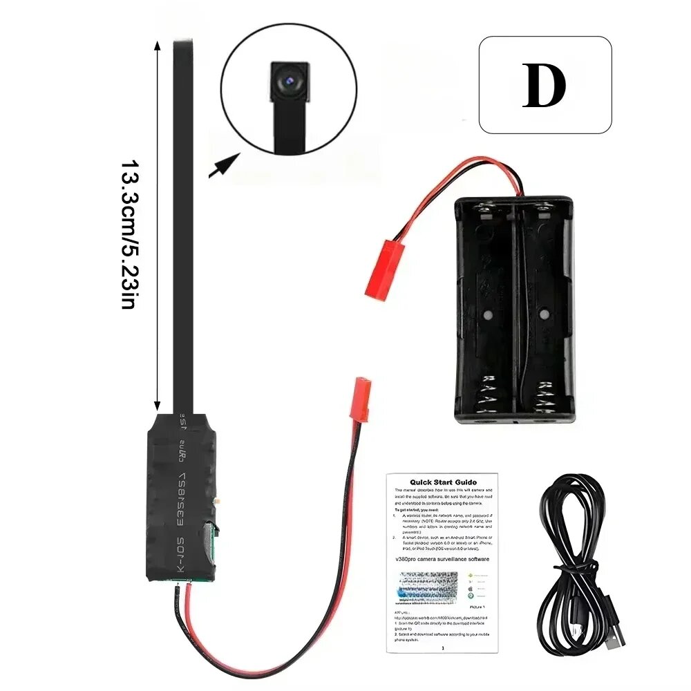 Мини-видеокамера LAIZHANGXI 1080P DIY WiFi no card, style-D