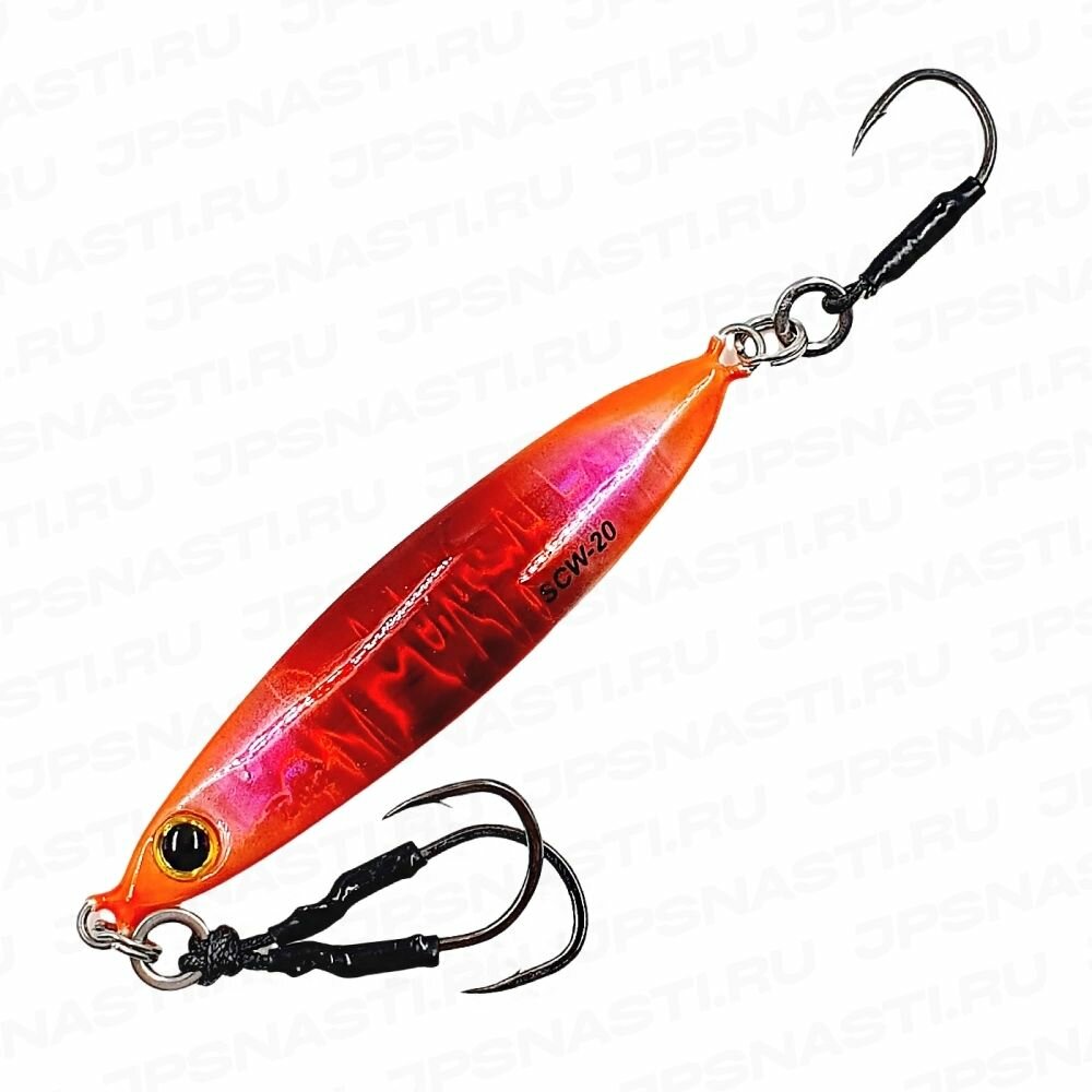 Пилькер для рыбалки Palms Slow Blatt Cast Wide, 20 г, SCW-20/MG-158 / пилькер для морской рыбалки