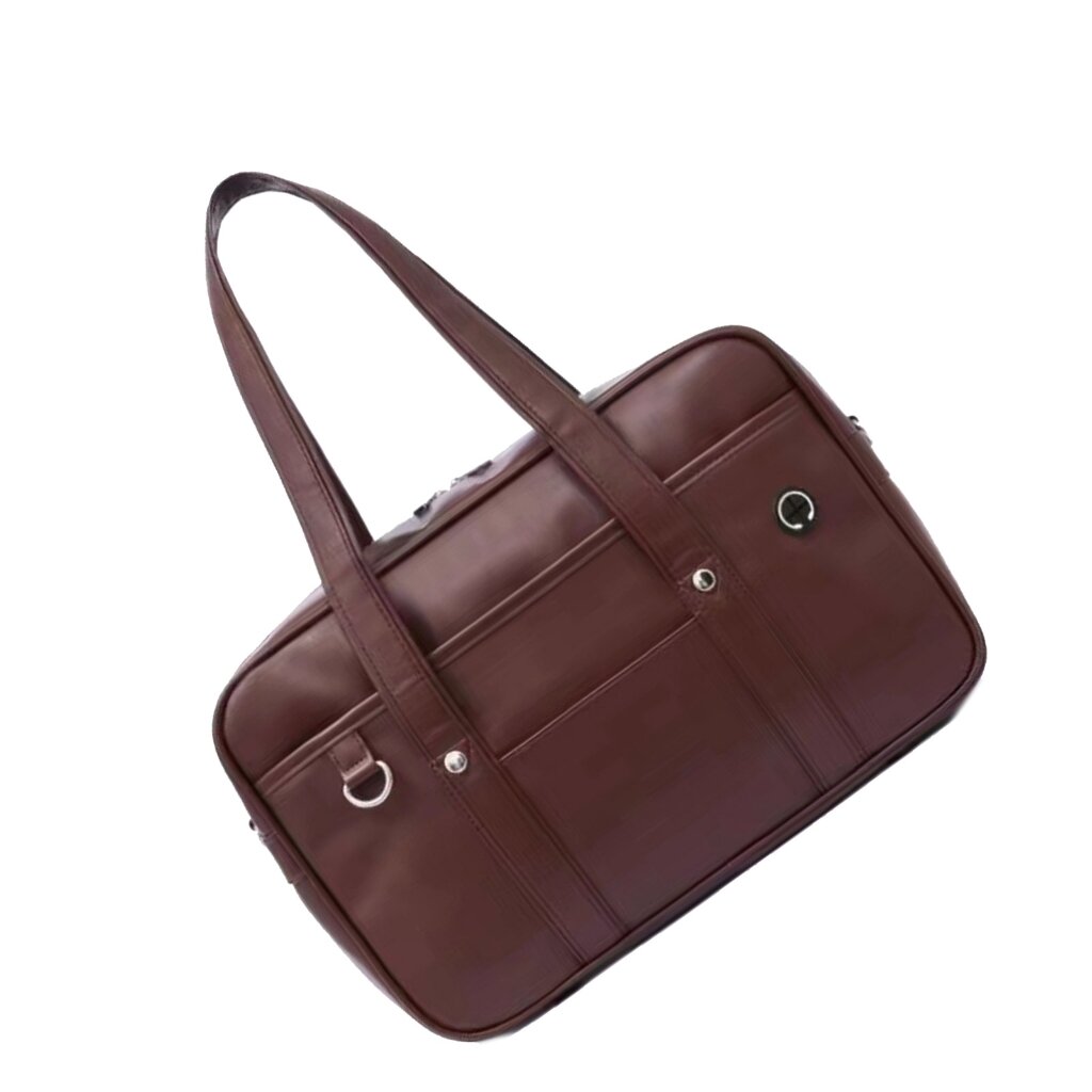 Японская студенческая ручная школьная сумка JK uniform bag-красно-коричневый