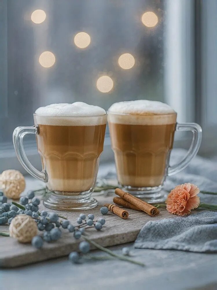 Набор кружек, чашек с ручкой, айриш кофе PASABAHCE "Касабланка" 2 шт, 260мл. Закаленное стекло, прозрачные. Турция