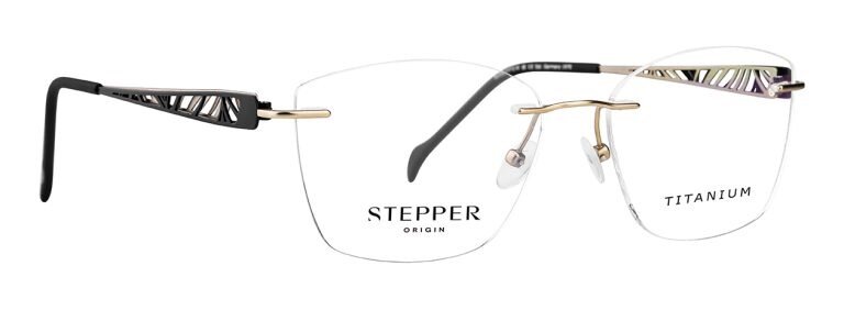 Оправа STEPPER SI-10365 F019, для оптических линз, титановая , безободковая, бронзовая