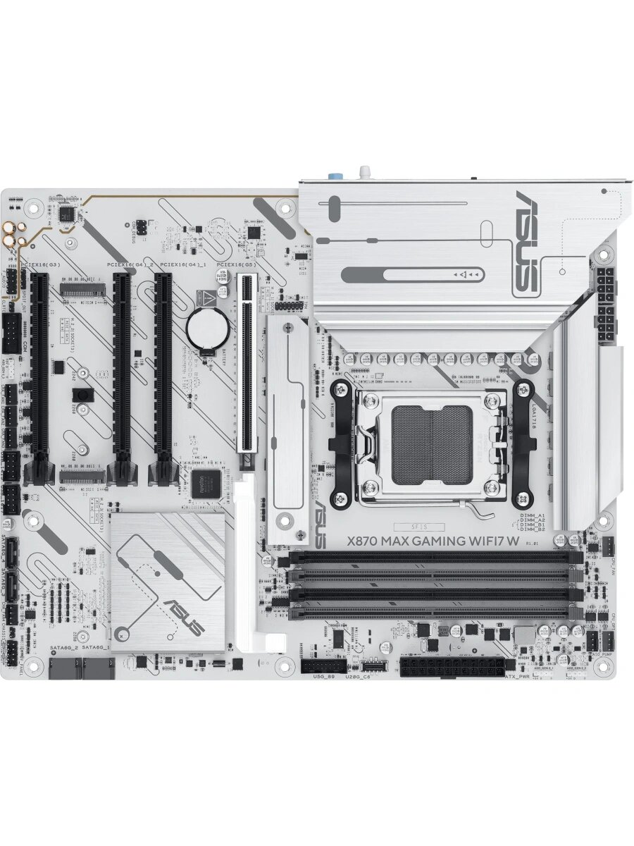 Материнская плата Asus X870 MAX GAMING WIFI7 W, Socket AM5, AMD X870, ATX, DDR5, Ret