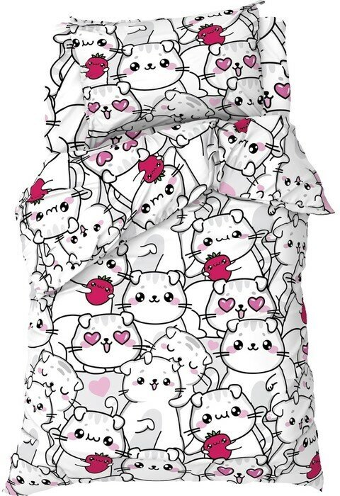 Постельное бельё 1.5-спальное «Этель» Sweet cats, бязь
