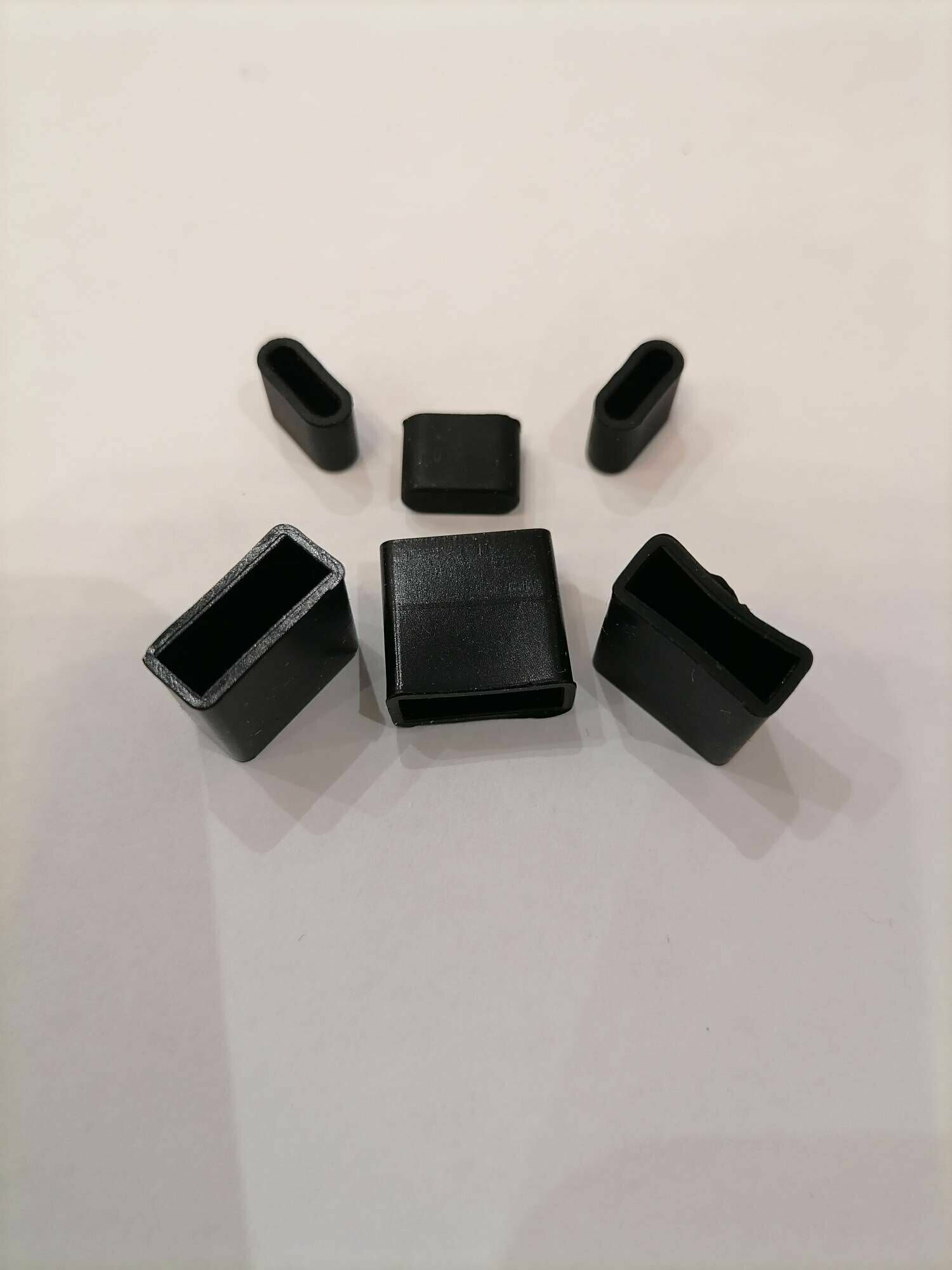 Набор заглушек/насадок Usb и Type-C для кабеля, комплект из 6 штук, черные, пылезащитные, для Android, для электроники, для флэшки