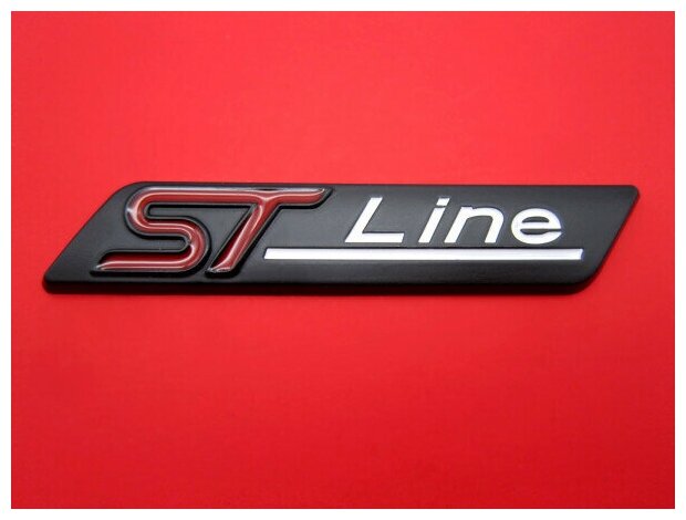 Шильдик надпись ST Line black 85х17 мм металл