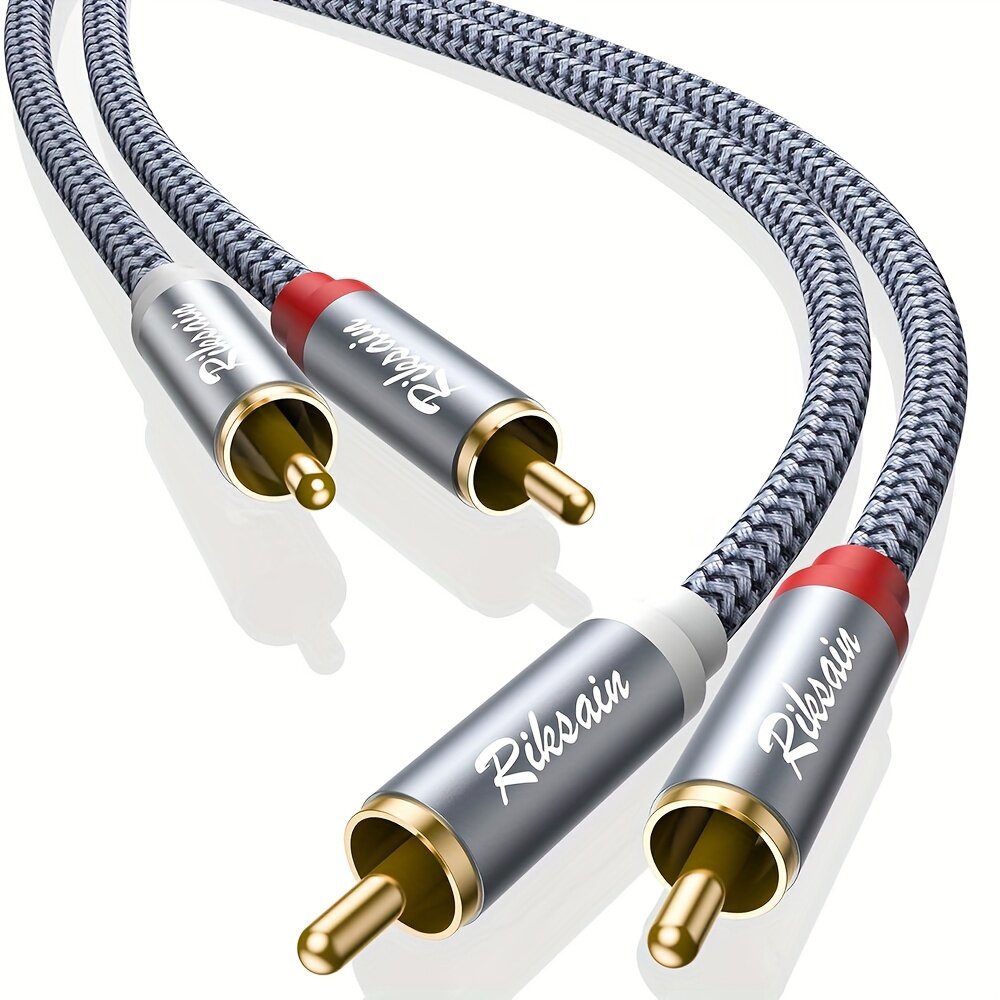 Аудиокабель RCA (папа-папа) 1.2 м, экранированный, для сабвуфера, телевизоров, домашних кинотеатров, игровых консолей и акустических систем