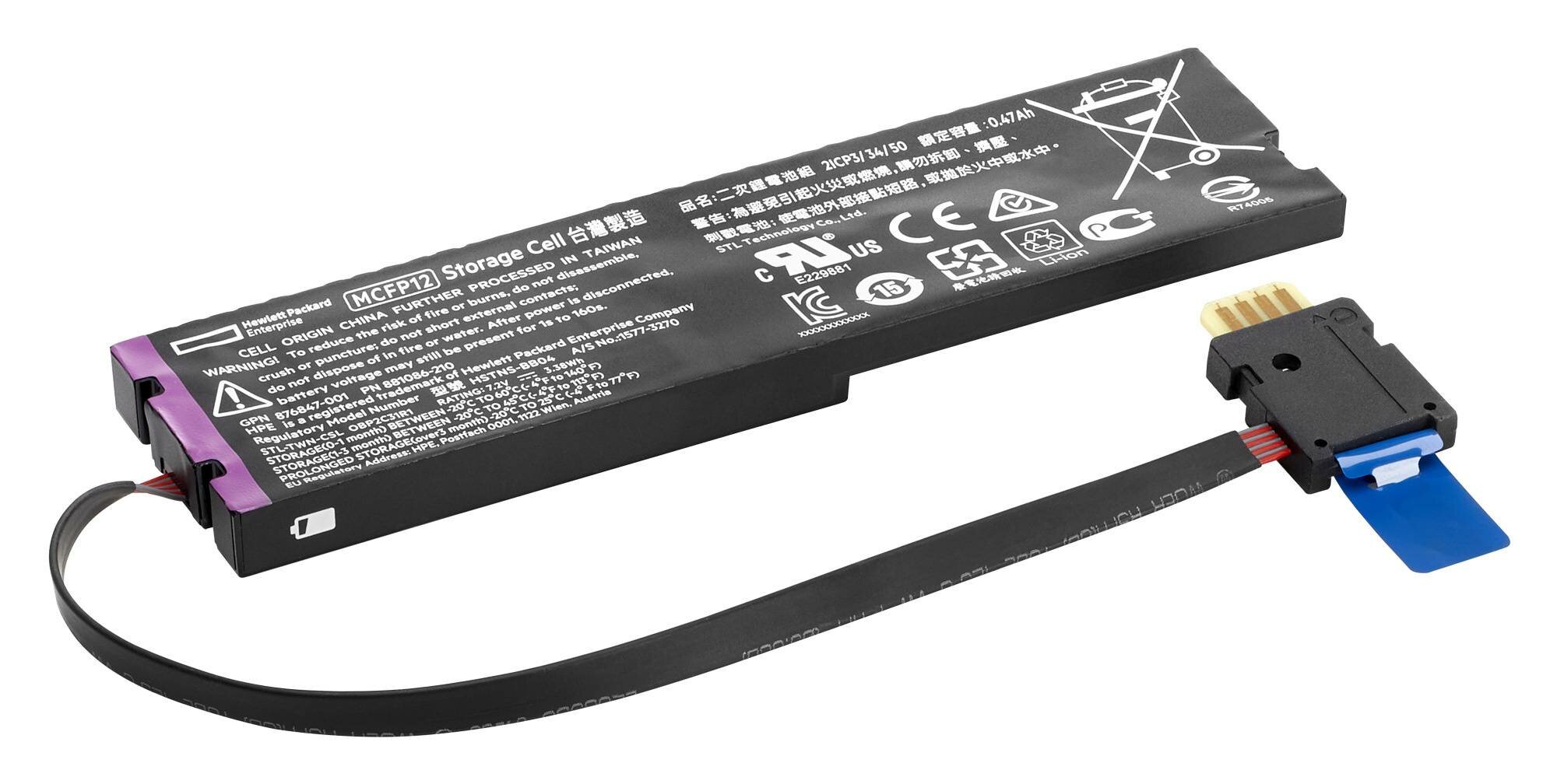 Батарея контроллера HPE P01363-B21 12W для Smart Array P204i-b SR Gen10 до 3 устройств