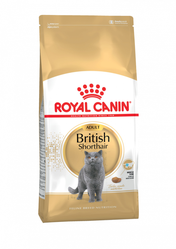 Корм сухой полнорационный Royal Canin British Shorthair Adult для взрослых британских короткошерстных кошек старше 12 месяцев, 2 кг