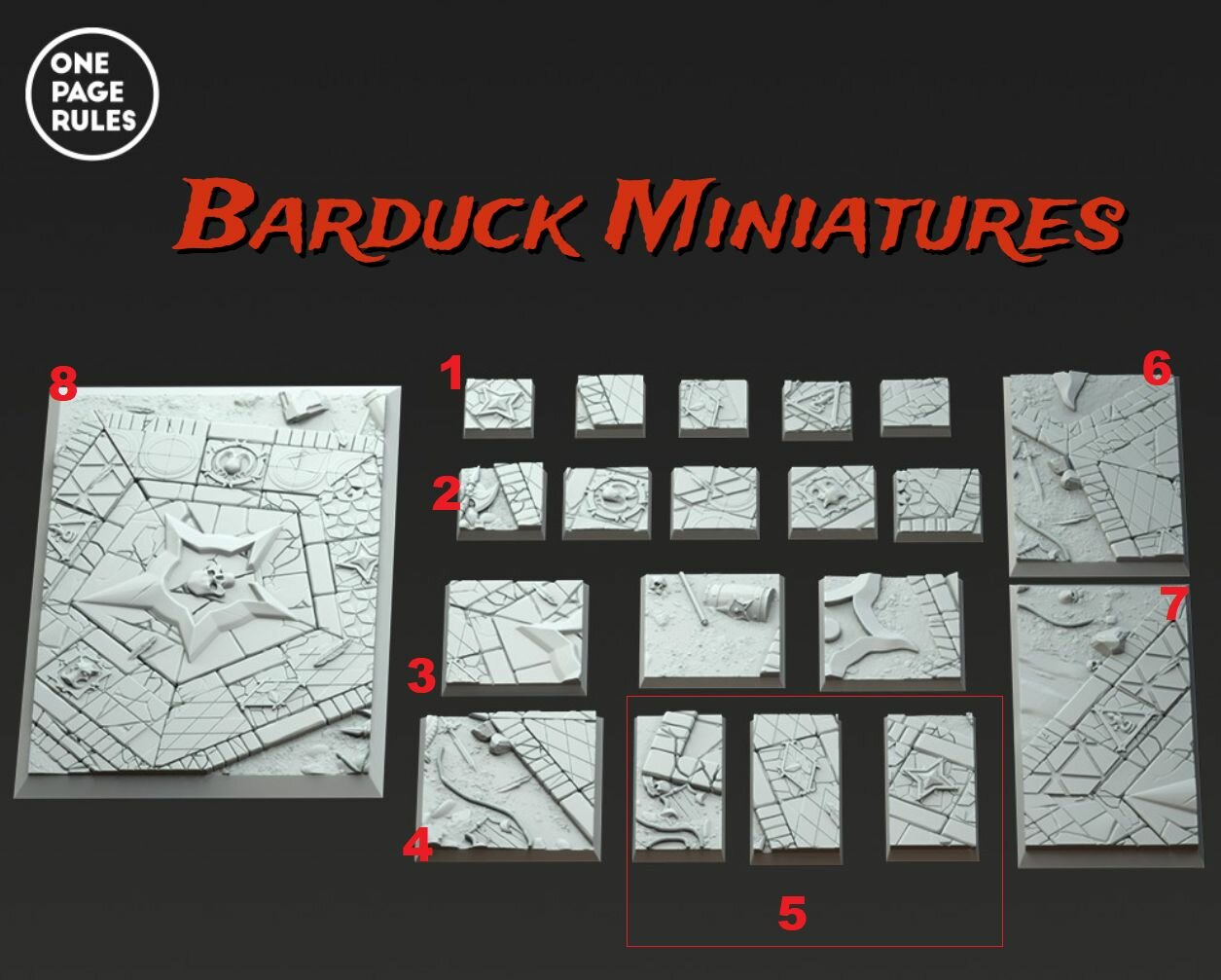 Базы/Подставки/Bases Warhammer Human Empire Квадратные 50мм