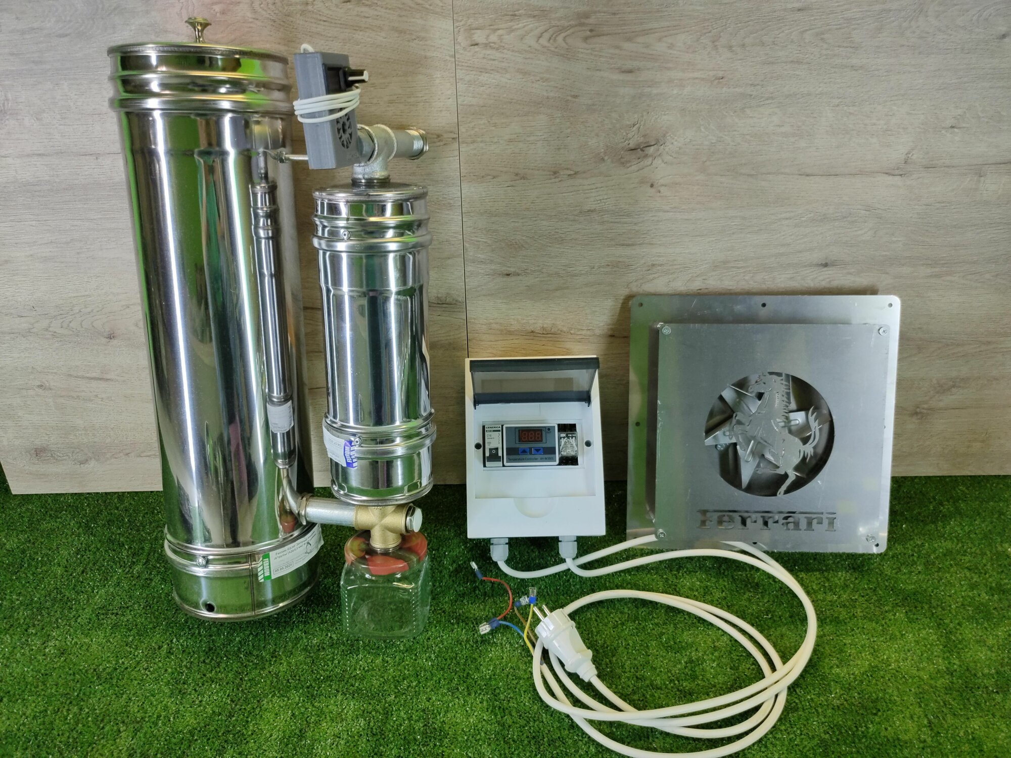 Комплект Дымогенератор BIG 10л, Автоматика, конвекция для коптильни