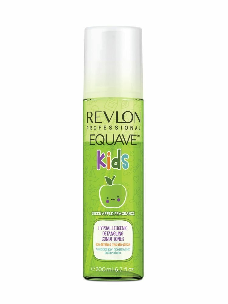 Revlon, EQUAVE KIDS, APPLE DETANGLING, 2-х фазный кондиционер, облегчающий расчесывание, 200 мл