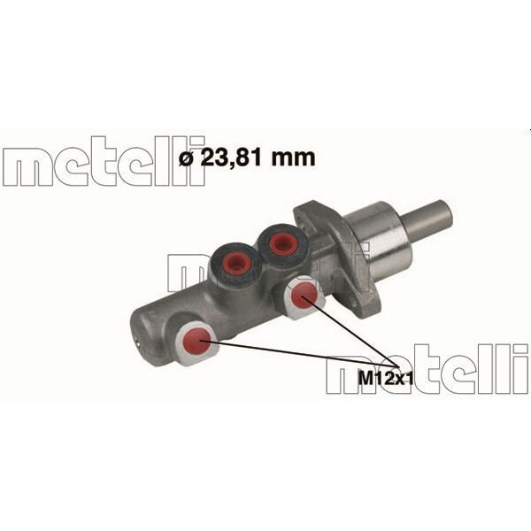 Цилиндр тормозной главный для автомобиля Audi, METELLI 05-0367 (1 шт.)