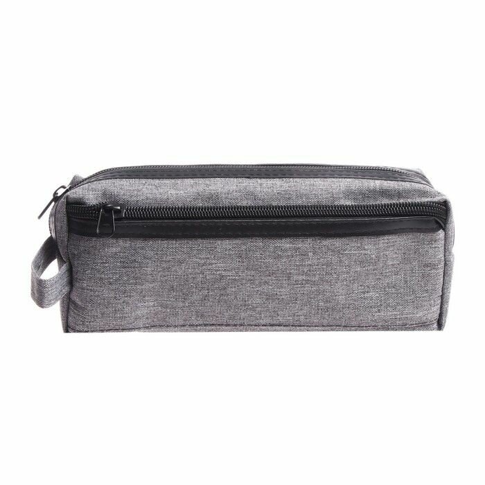 Пенал-косметичка "Джинс" на молнии, школьный чехол без наполнения, 2 отделения, органайзер для карандашей и ручек