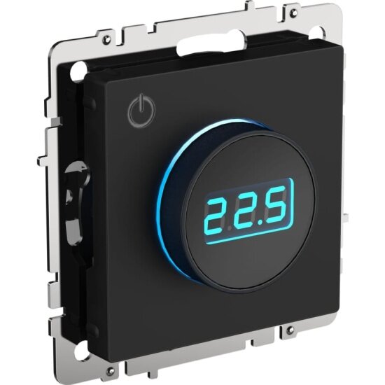 Термостат электронный с индикацией Iek BRITE СП IP20 ТС10-1-БрЧ черн. BR-RT11-K02