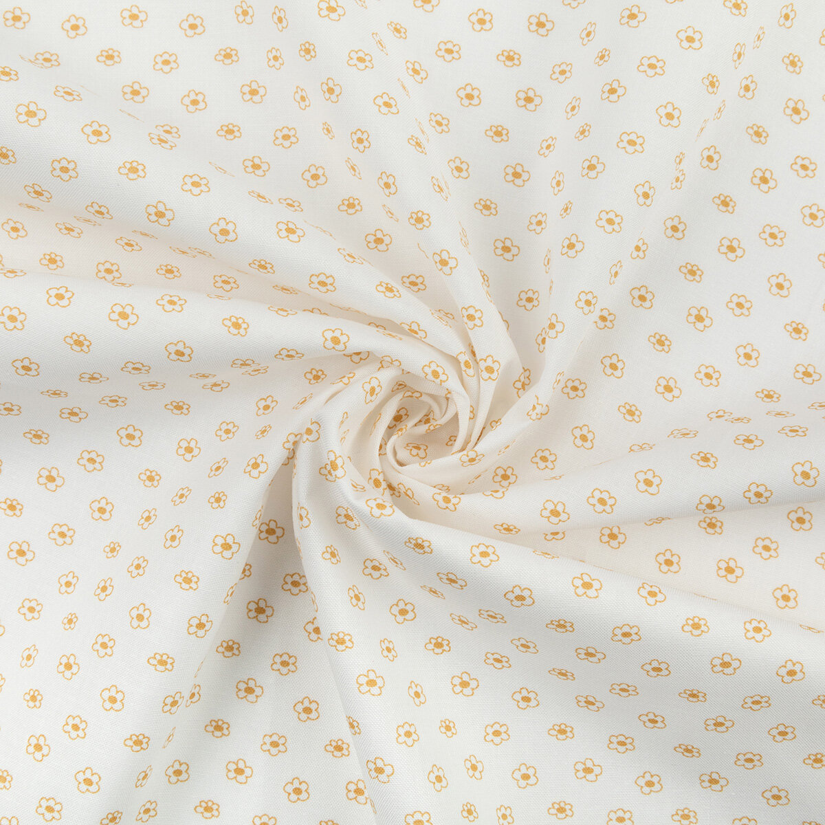 Ткань для пэчворка PEPPY бабушкин сундучок 50x55 см,140 г/кв. м,100% хлопок БС-40 ромашки белый