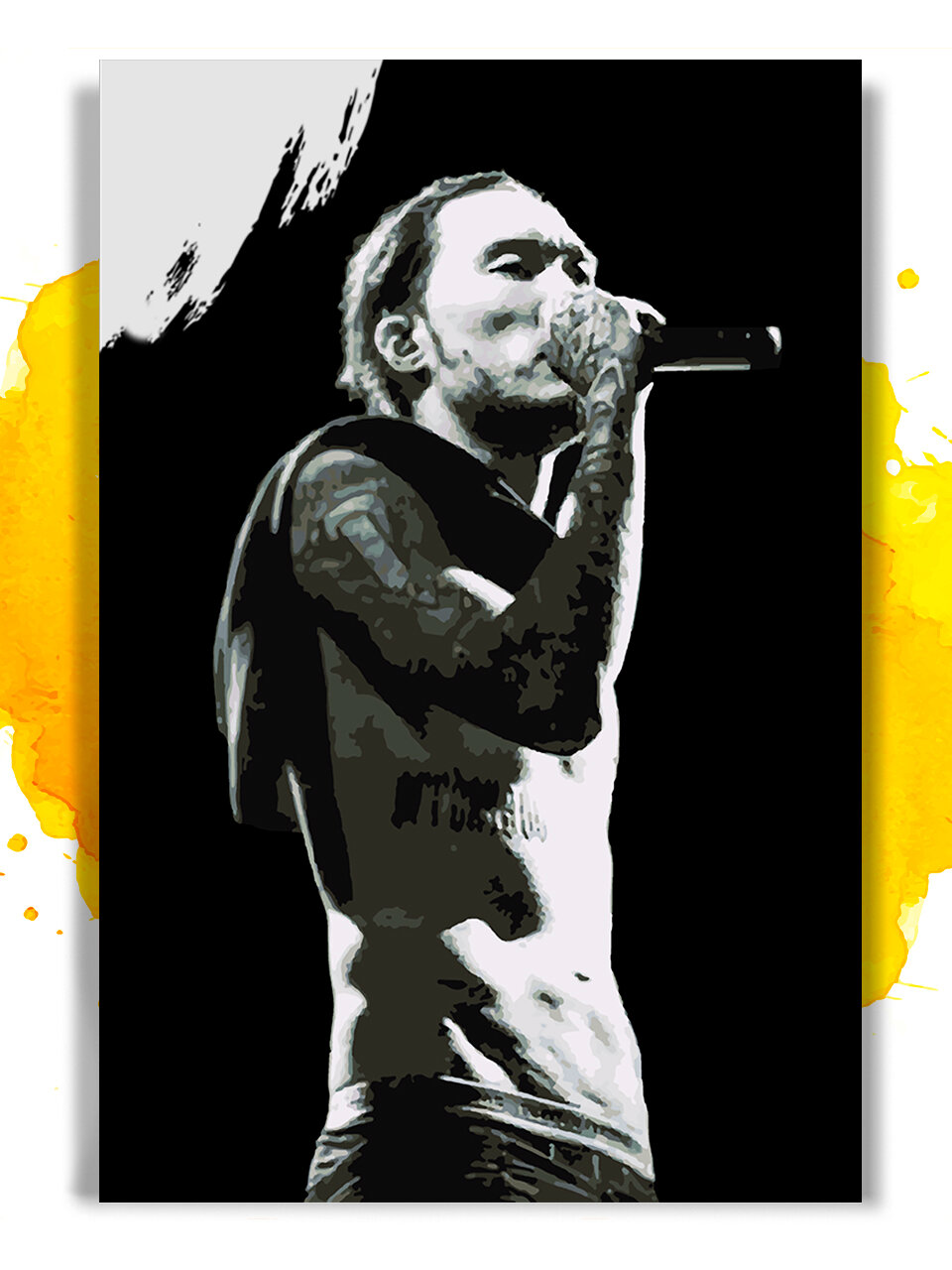 Картина по номерам на холсте Скриптонит Черно-Белое фото, 40 х 60 см