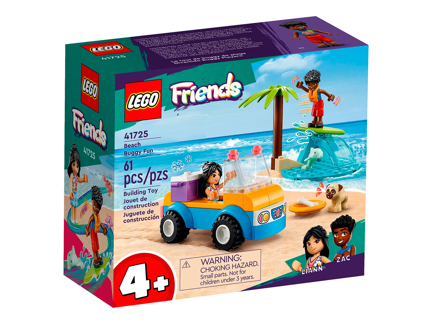 Конструктор LEGO Friends "Beach Buggy", 61 деталь, разноцветный