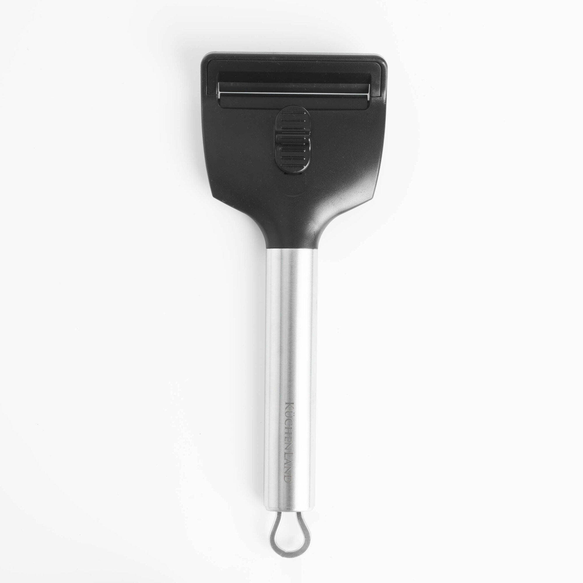 Нож для сыра, 22 см, с регулятором толщины, сталь/пластик, черный, Spiro, Kuchenland