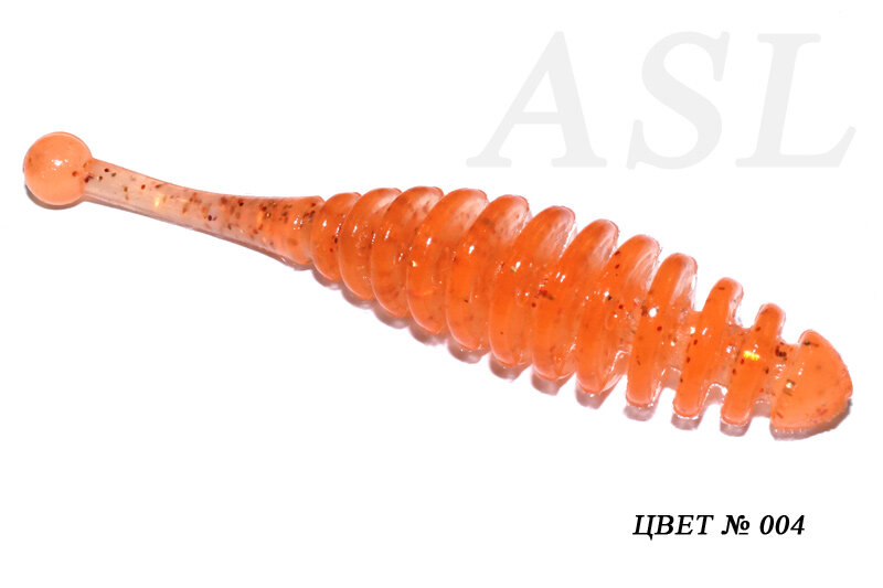 Силиконовая приманка ASL "Бу-Бу" цвет №004, L- 7 см (3"), 7шт/уп