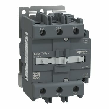 Контактор Schneider Electric LC1E80M5 EasyPact TeSys E TVS 3п 80А 1НО+1НЗ катушка переменного тока AC 220В