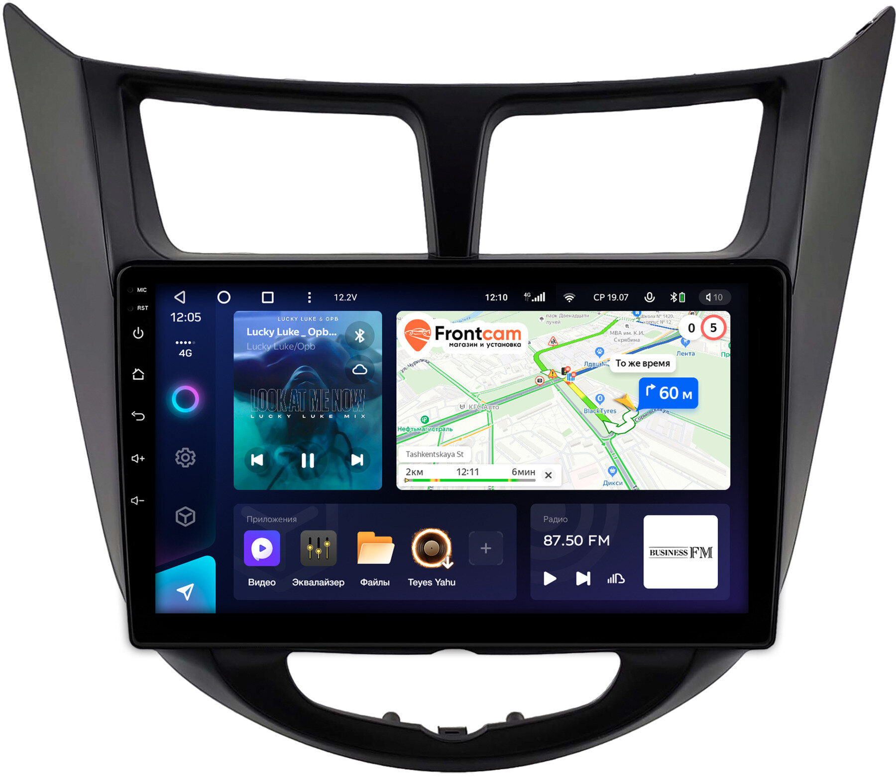 Штатная магнитола Hyundai Solaris, Accent 4 2010-2019 (черная, матовая) Teyes CC3L 4/64 9" RM-9-2093 Android 10 (4G-SIM, DSP, IPS)