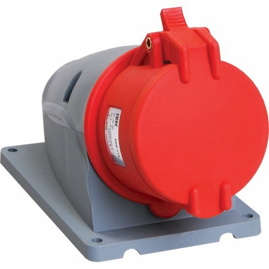 Розетка стационарная ССИ-124 32А-6ч/380-415В 3P+PE PSN12-032-4