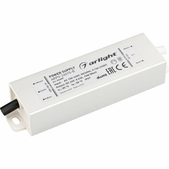 Блок питания Arlight ARPV-15-B 24V 15W 67 IP 0,63A 022897