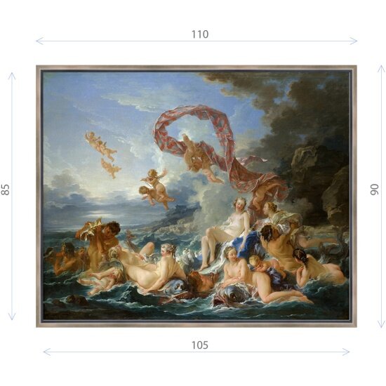 Картина Декор Депо Франсуа Буше Рождение и триумф Венеры Матовый холст в раме 90х110 см