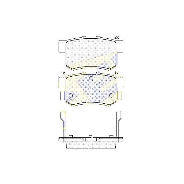 ICER 180798 (43022S2A000 / 43022S2AE50 / 43022S5AE50) 180798 колодки дисковые задние \ Honda (Хонда) Accord (Аккорд) 1.8-2.3