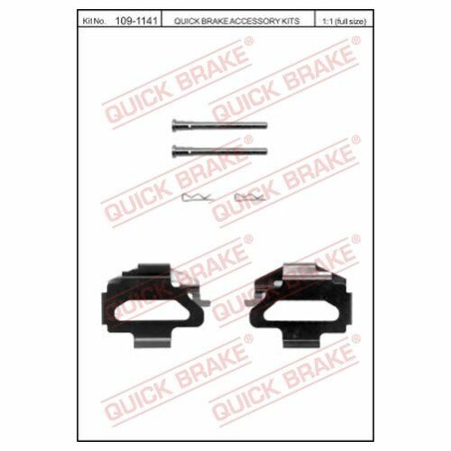 Комплект монтажный тормозных колодок Quick Brake 109-1141 для Citroen Evasion (1994-2002), Citroen Jumpy (1994-2006), Citroen Xantia (1993-2003)